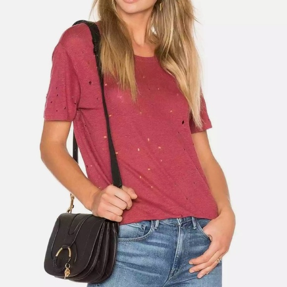 IRO | Tops | Iro Clay Cut Out Linen Tee | Poshmark